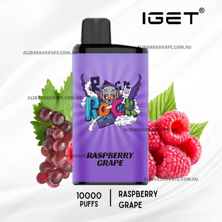 IGET Bar Pro 10000 Puffs Raspberry Grape - Alibarbar Vape Australia