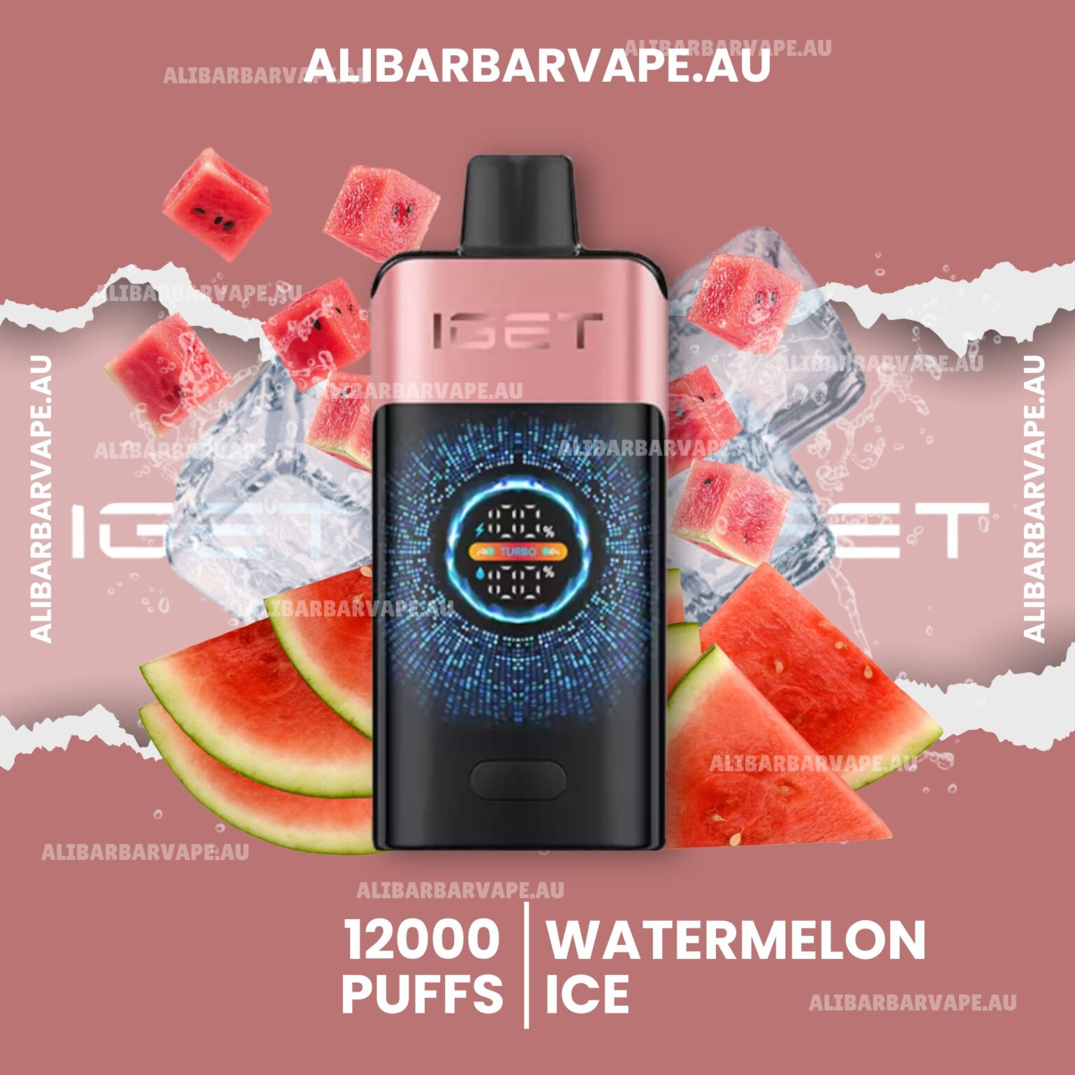 Iget One 12000 Puffs Watermelon Ice - Alibarbar Vape Australia